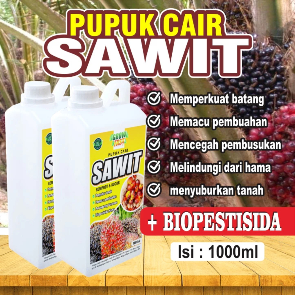 Jual GROW FAST - Pupuk Booster Sawit 1 Liter - pupuk organik pelebat buah pupuk biopestisida ...
