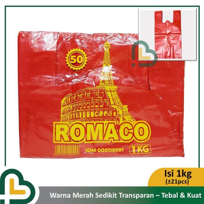 Jual KANTONG PLASTIK UKURAN 50 JUMBO MERAH TEBAL - HDPE - ISI 1000GR ...