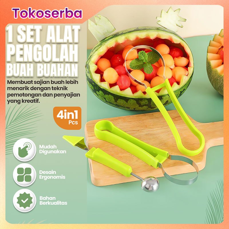 Jual Set alat pembuat piring buah, pemotong buah, pengukir melon dan ...