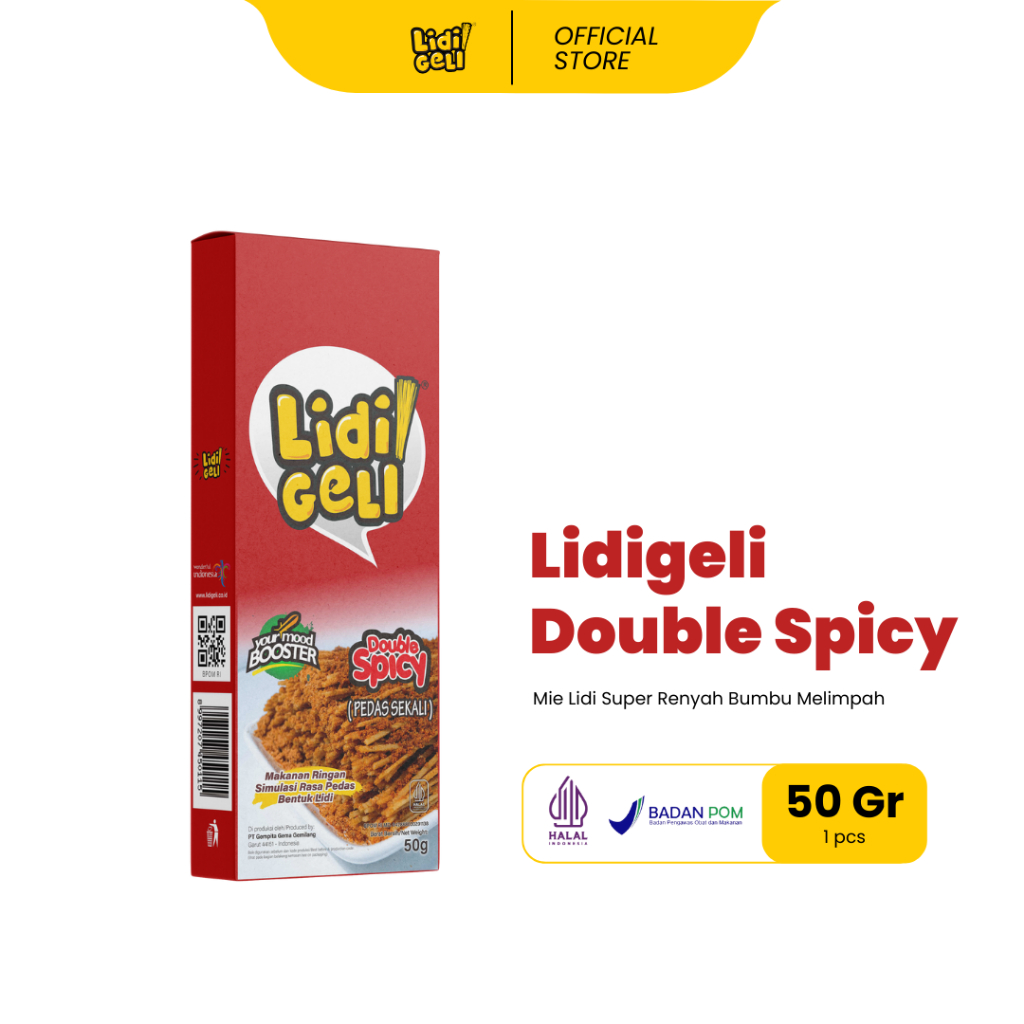 Jual Lidi Geli - Mie Lidi Rasa Double Spicy 50gr | Shopee Indonesia