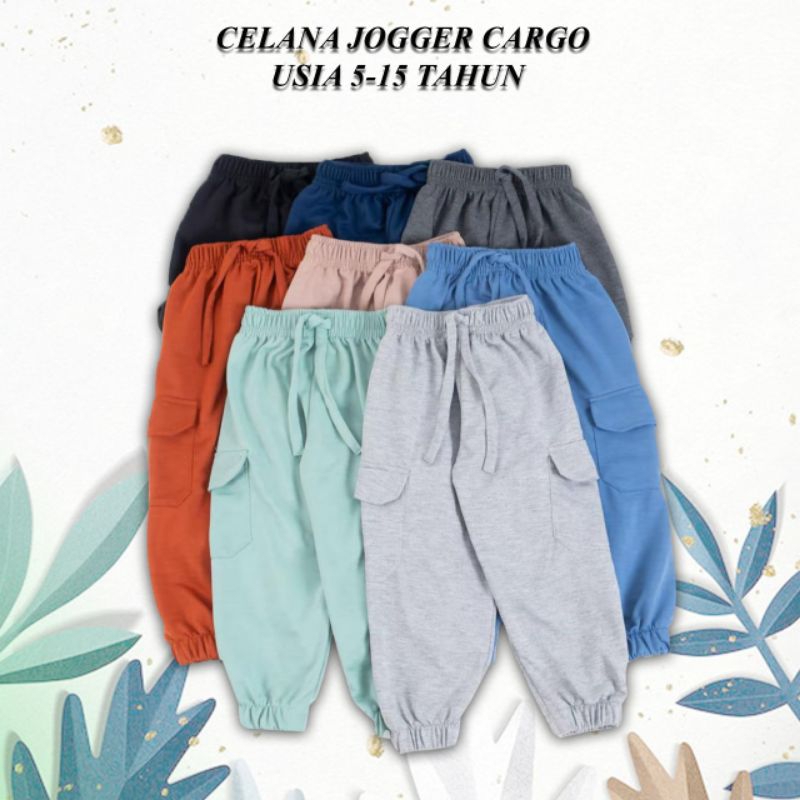 Jual Celana Jogger Cargo Anak 1-15 Tahun Panjang Baby Terry Unisex Premium Kargo Joger Laki Laki ...