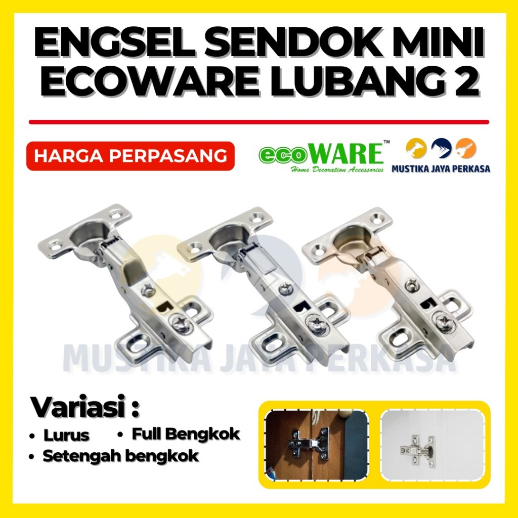 Jual Engsel Sendok Mini Lubang 2 ECOWARE 26mm Engsel Lemari Kabinet ...