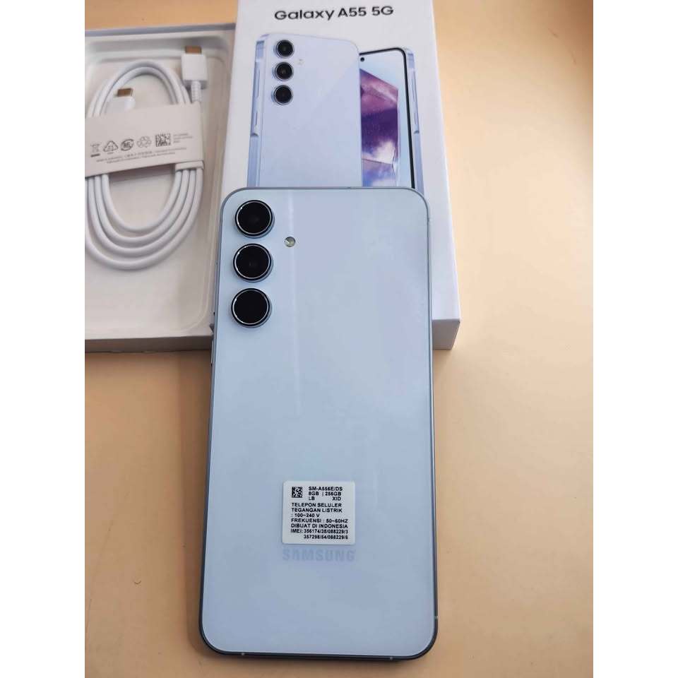 Jual Samsung Galaxy A55 5G 12/256GB Ice Blue Mulus | Shopee Indonesia