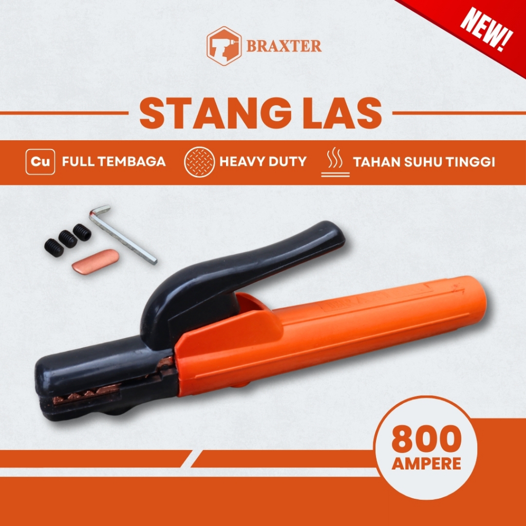 Jual BRAXTER STANG TANG LAS 800 AMPERE ELECTRODE HOLDER TEMBAGA ASLI ...