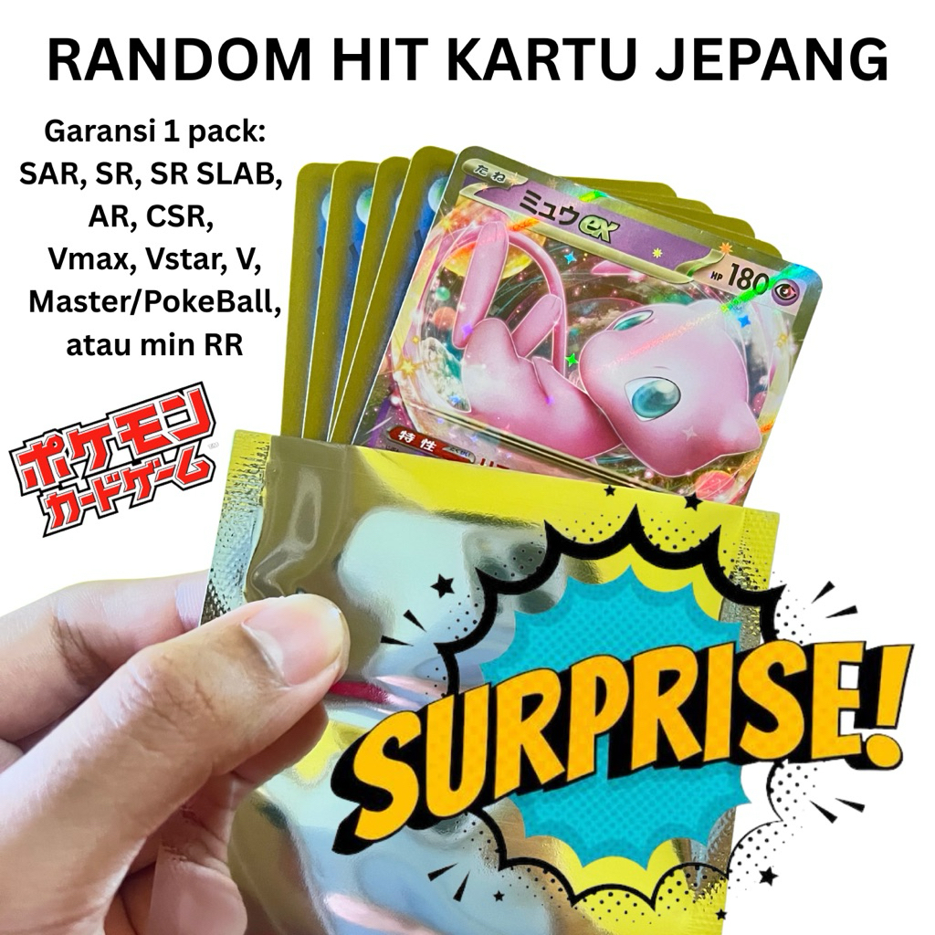 Jual Premium Mystery Pack. Kartu Pokemon Jepang Asli! Jaminan Holo SAR ...