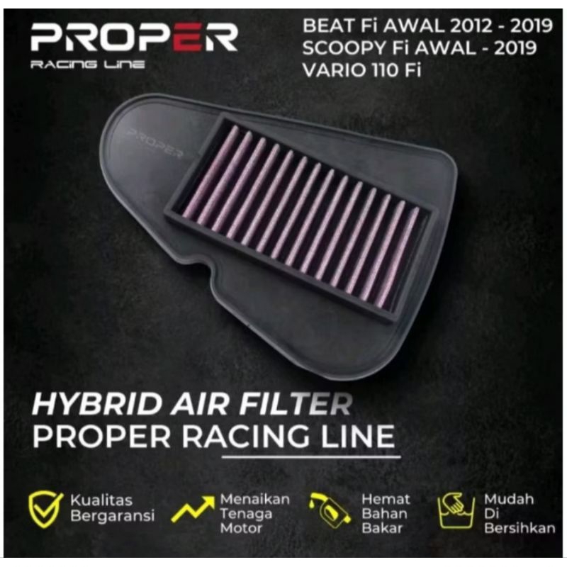Jual Saringan Filter udara Racing Proper line Original Honda Beat fi ...