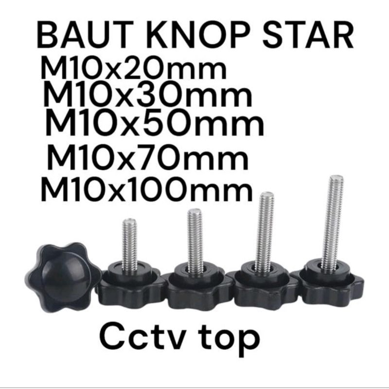 Jual BAUT KNOP STAR M10 READY UKURAN M10X 30MM | Shopee Indonesia