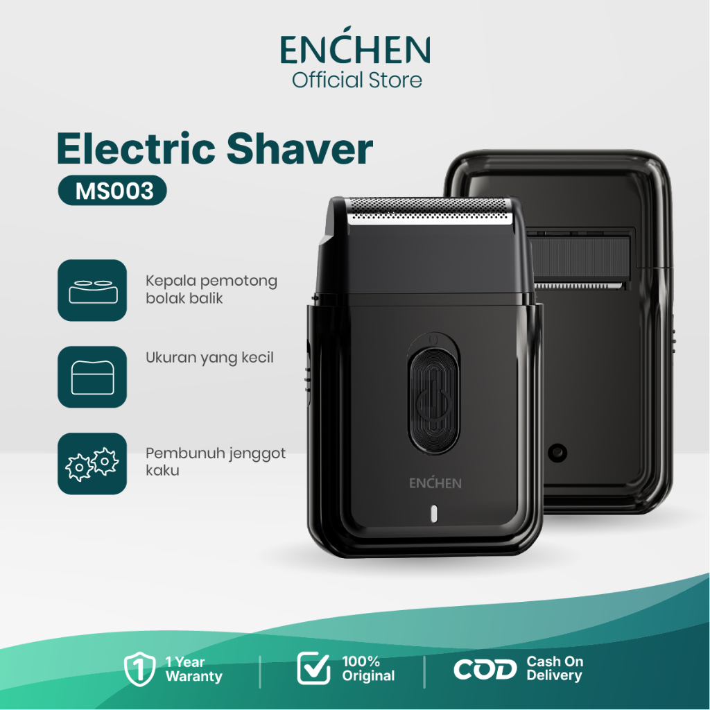 Jual ENCHEN MS003 Alat Cukur Elektrik Alat Cukur Kumis Jenggot Portable ...