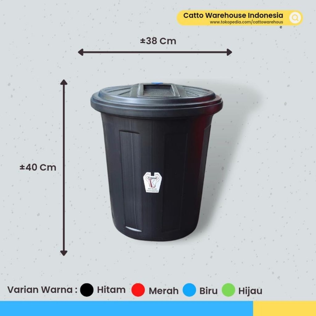 Jual TONG AIR 30 Liter / TEMPAT SAMPAH / EMBER BESAR BULAT PLASTIK ...