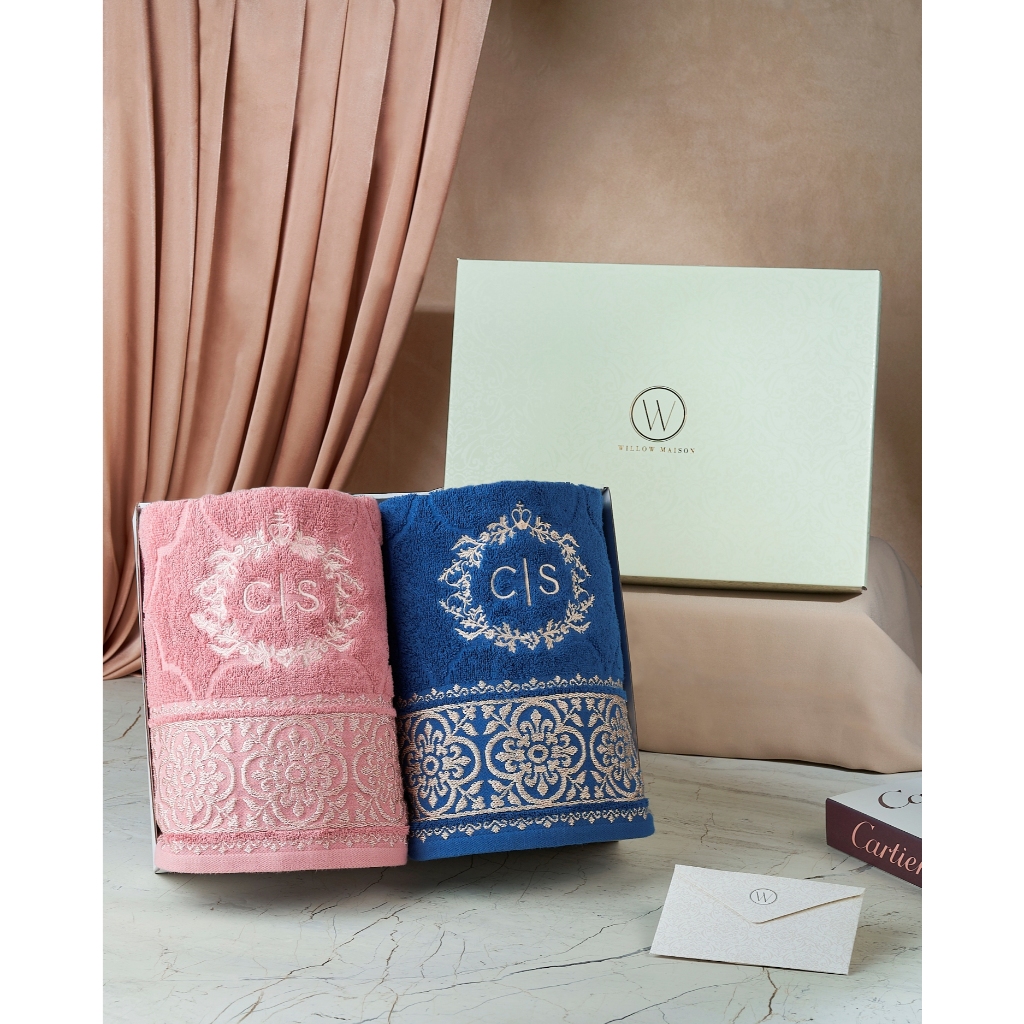 Jual Adeline Premium Towel - Couple Towel Gift Box by Willow Maison ...