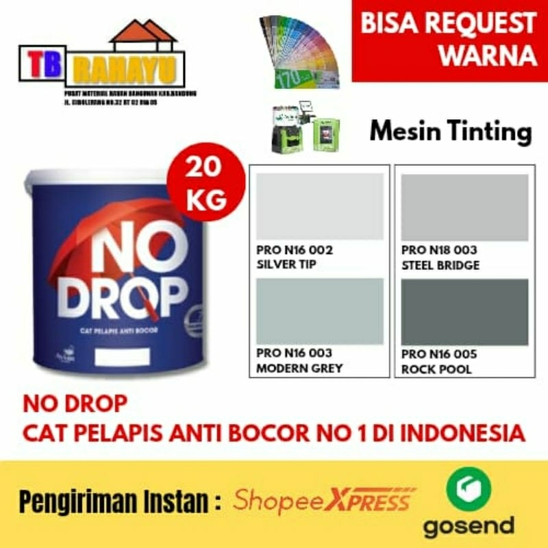 Jual No Drop Cat Pelapis Anti Bocor Warna Tinting - 20 KG | Shopee Indonesia
