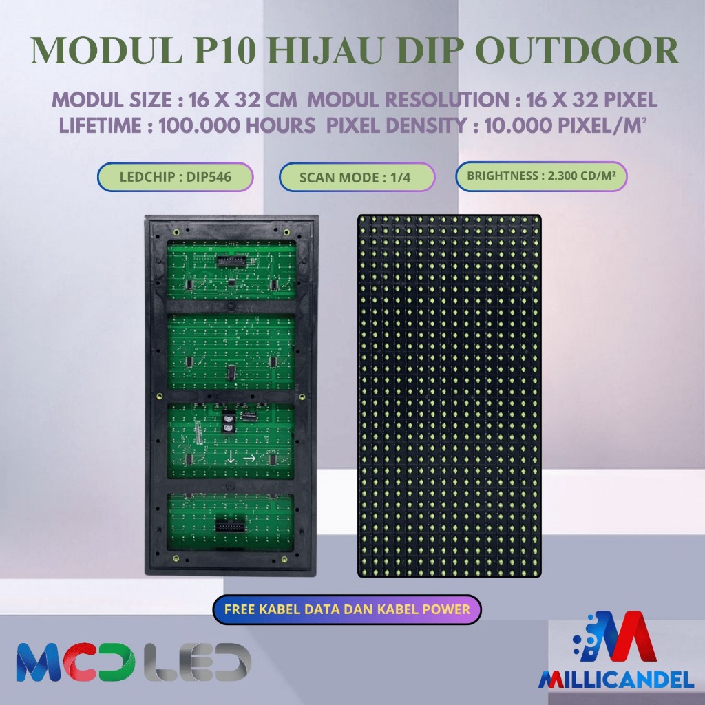 Jual PANEL MODUL MODULE P10 HIJAU DIP OUTDOOR 6 BAUT | Shopee Indonesia