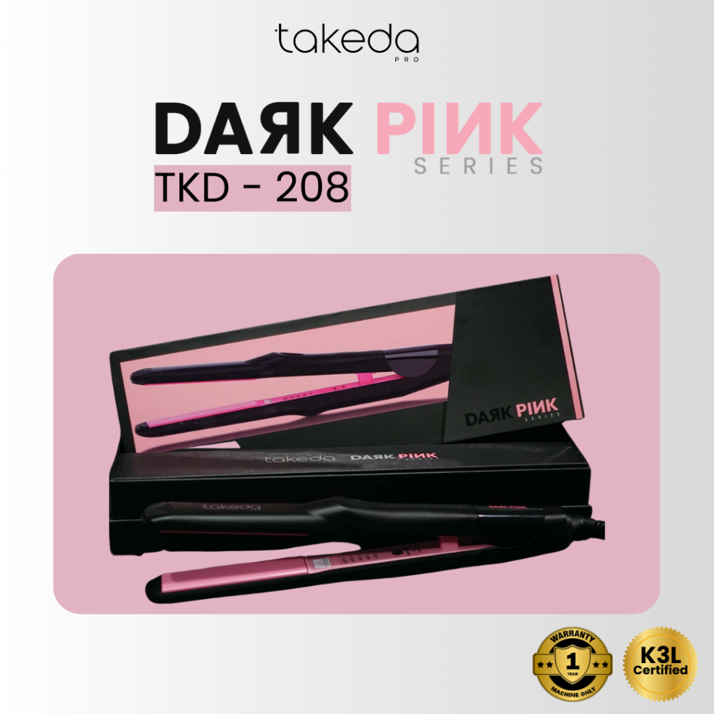 Jual TakedaPro TKD-208 Catok Styling Dark Pink Ionic 25mm | Shopee ...