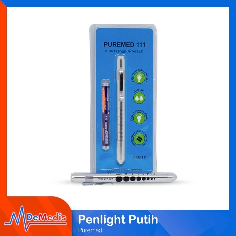 Jual PUREMED Penlight LED Soft Light Lampu Senter Medis Pulpen Cahaya ...