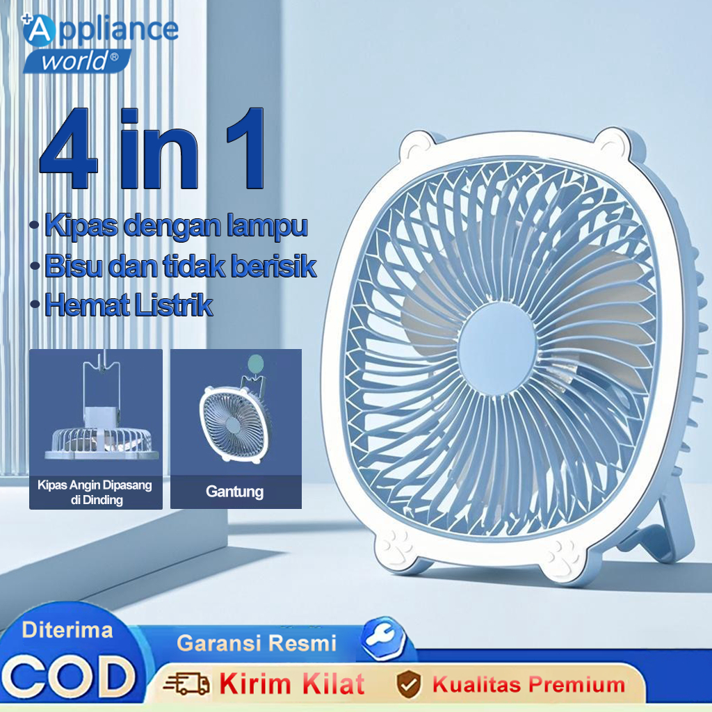 Jual [COD]AW Kipas Mini Kipas Angin Portable Usb Portable Lampu Silent ...