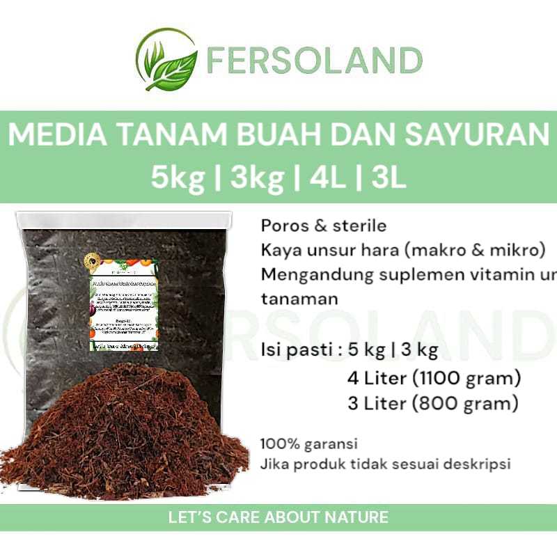 Jual Media Tanam Organik Buah & Sayuran premium 5kg 3kg 4L 3L | Gembur, Siap Pakai, Subur – Aman ...