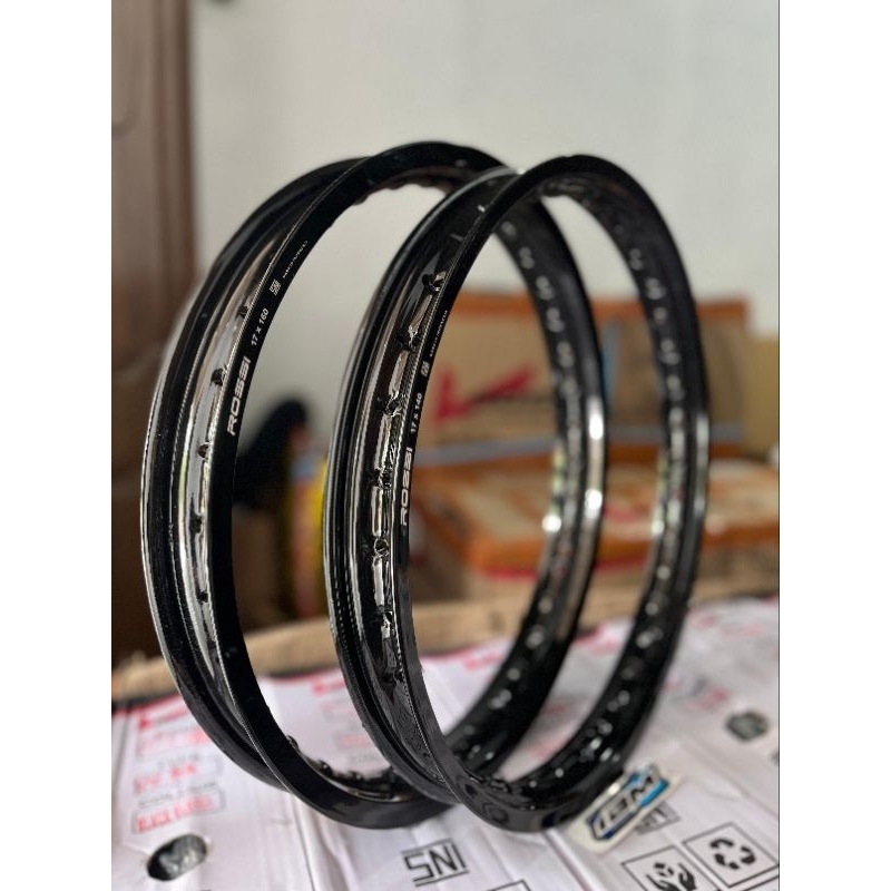 Jual VELG ROSSI HITAM GLOSSY GILAP RING 17 UKURAN 140 160 185,VELG ...