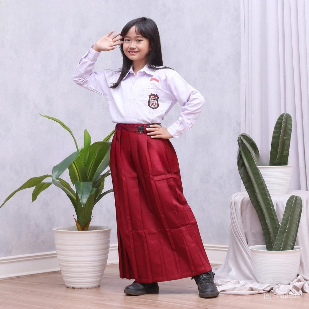 Jual ROK PANJANG Sekolah SD Rempel Seragam Sekolah SD MI MERAH PUTIH ...