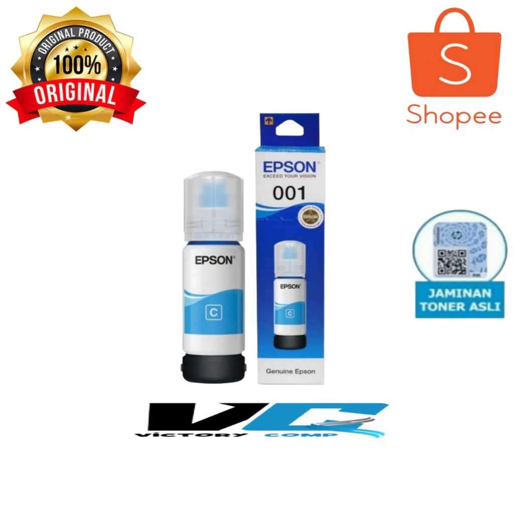 Jual Tinta Epson 001 Cyan Original For Printer L4150 / L4160 / L6160 ...