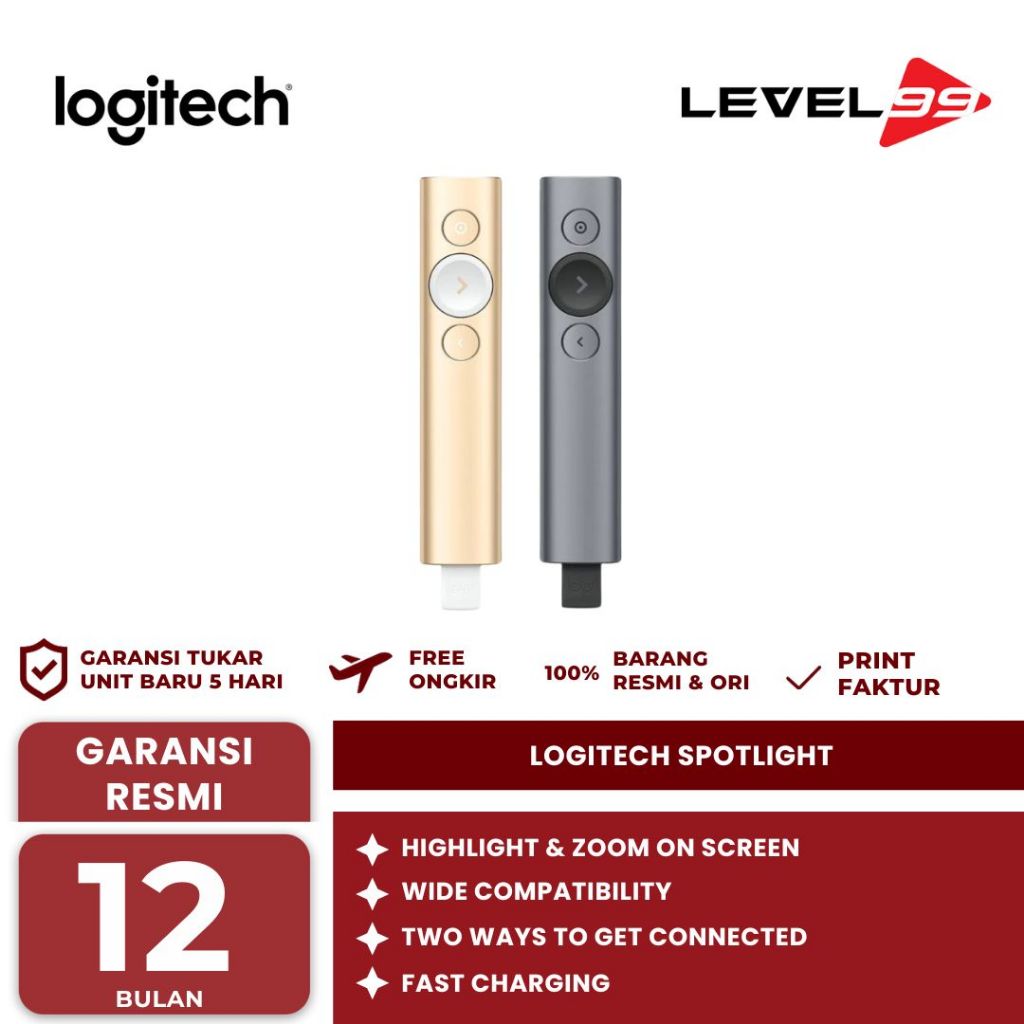 Jual LOGITECH SPOTLIGHT POINTER PRESENTER WIRELESS BLUETOOTH | Shopee Indonesia