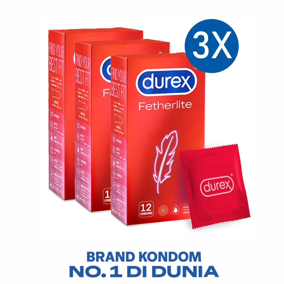 Jual Durex Kondom Extra Tipis Aman Pria Durex Fetherlite 12s*3 | Shopee ...