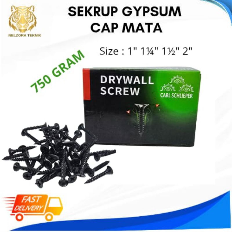 Jual Sekrup Gipsum / Skrup Baja Hitam CAP MATA | Shopee Indonesia