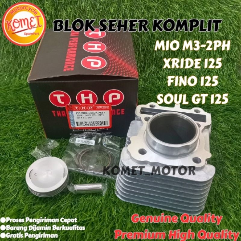 Jual [KOMET] BLOK SEHER CYLINDER BLOK KOMPLIT 2PH MIO M3/FINO 125/XRIDE/SOUL GT [THP] | Shopee ...