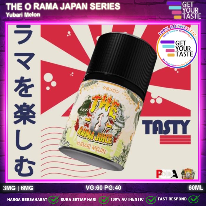 Jual Liquid The O Rama Juice V4 Yubari Melon G2 60ML Freebase by PODA x ...
