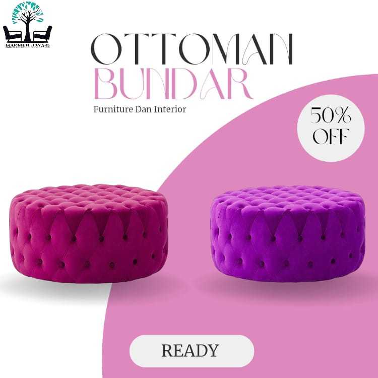 Jual Sofa Ottoman Bundar Minimalis Elegan - Kursi Duduk Empuk Buluderu ...