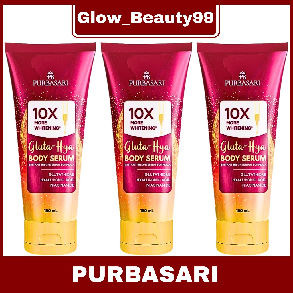Jual Purbasari Gluta-Hya Body Serum 180ml with Glutathione, Hyaluronic Acid, and Niacinamide ...