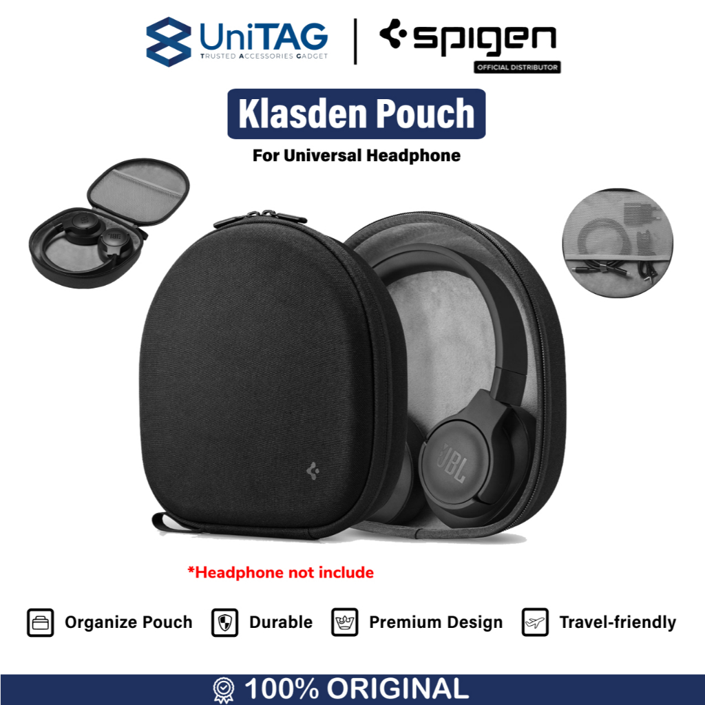 Jual Universal Headphone Pouch Hard Case Spigen Klasden Tas Storage ...
