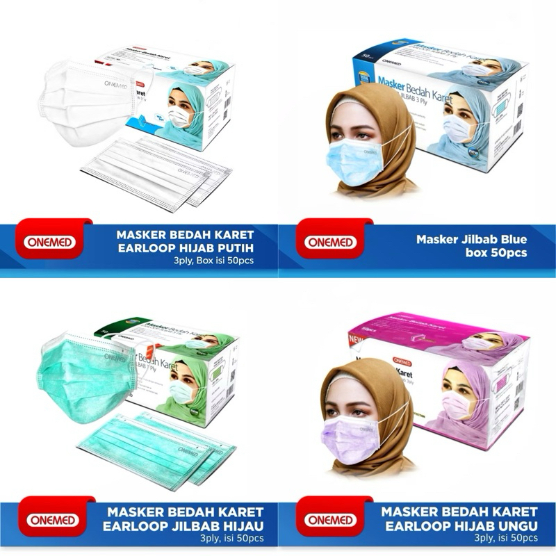 Jual Masker Hijab OneMed Box isi 50 PC / Masker Hijab Onemed | Shopee ...