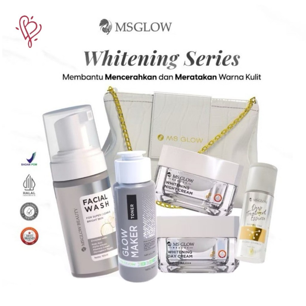 Jual MS Glow Original 1 paket 5 item FREE POUCH Ms Glow Msglow Paket Ms ...