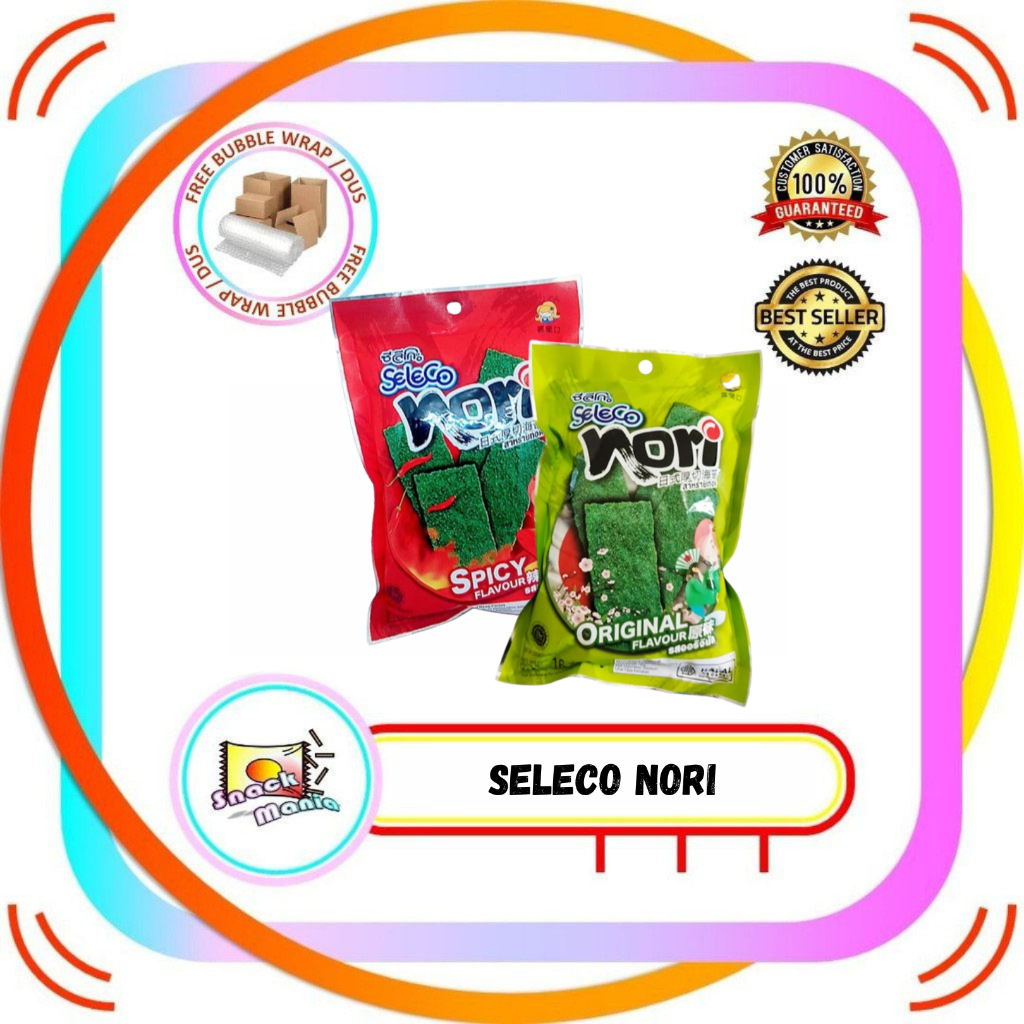 Jual Seleco Nori Sheet Crispy Seaweed Original - Spicy Rumput Laut 16 ...