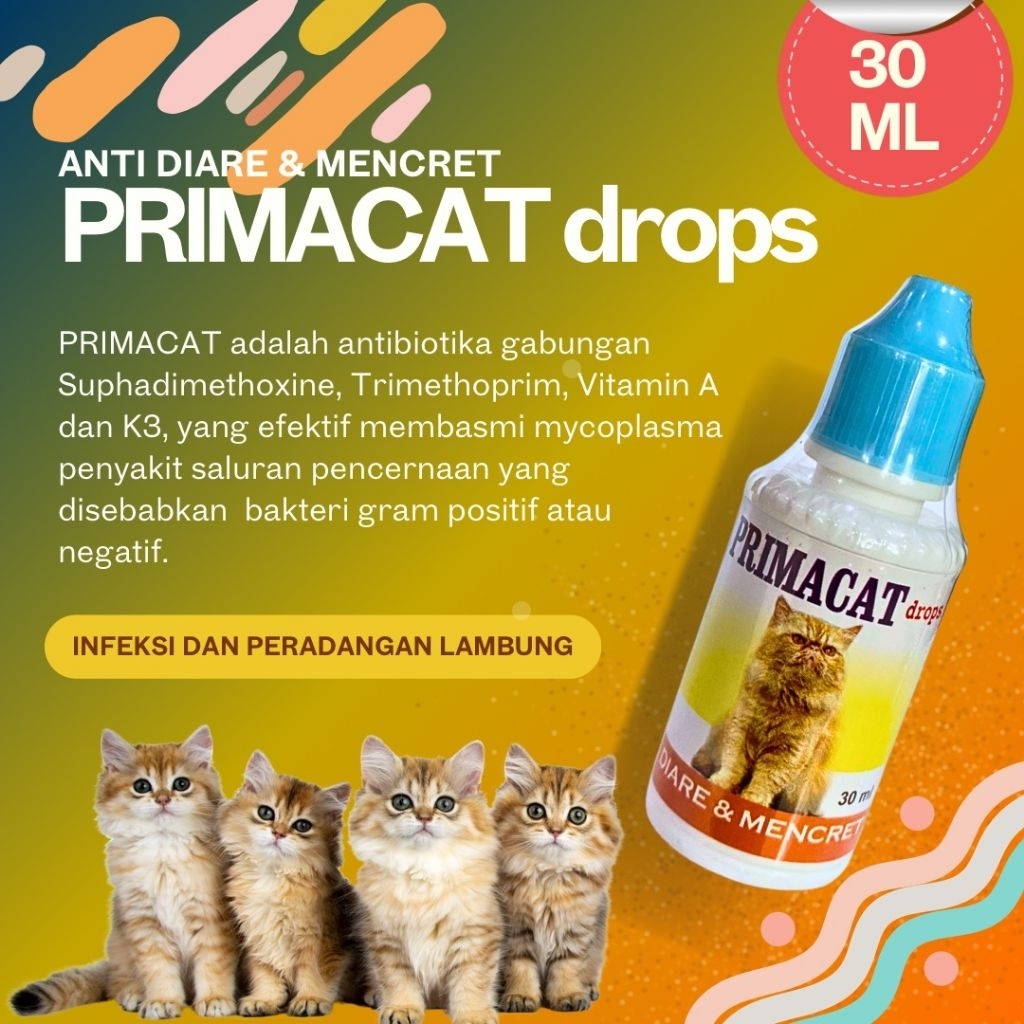 Jual Primacat 30 ml Obat anti diare dan mencret kucing | Shopee Indonesia