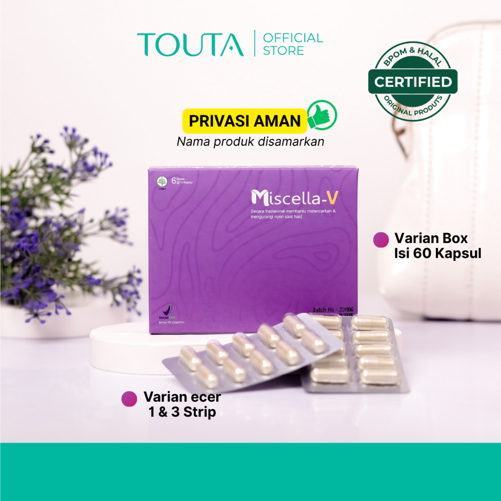 Jual MISCELLA-G Miscella-V Jamu Kapsul Herbal Lancar Siklus Wanita ...