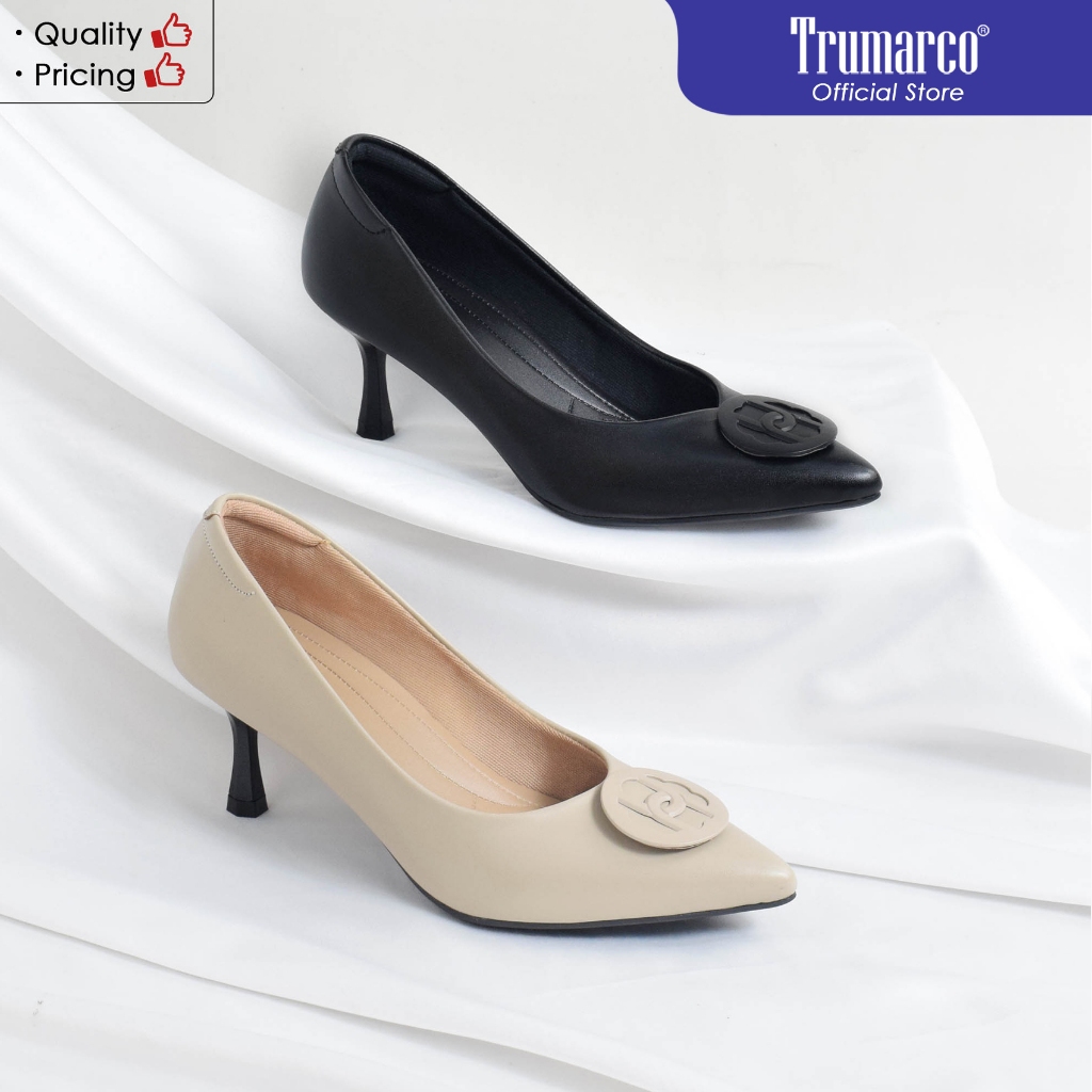 Jual TRUMARCO Claire Sepatu Kerja / Sepatu Heels Wanita TVS 6501 Hitam ...