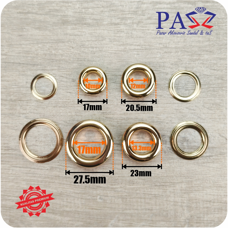 Jual Mata Itik Kuningan 17mm, 20mm, 23mm, 27mm (Premium) | Shopee Indonesia