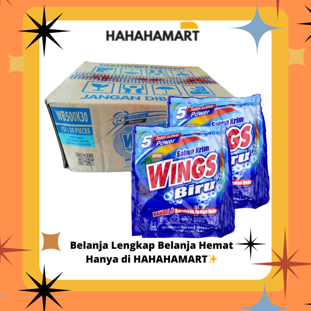 Jual Wings Biru Sabun Cream 145gr Harga 1 Karton Isi 30pcs | Shopee ...