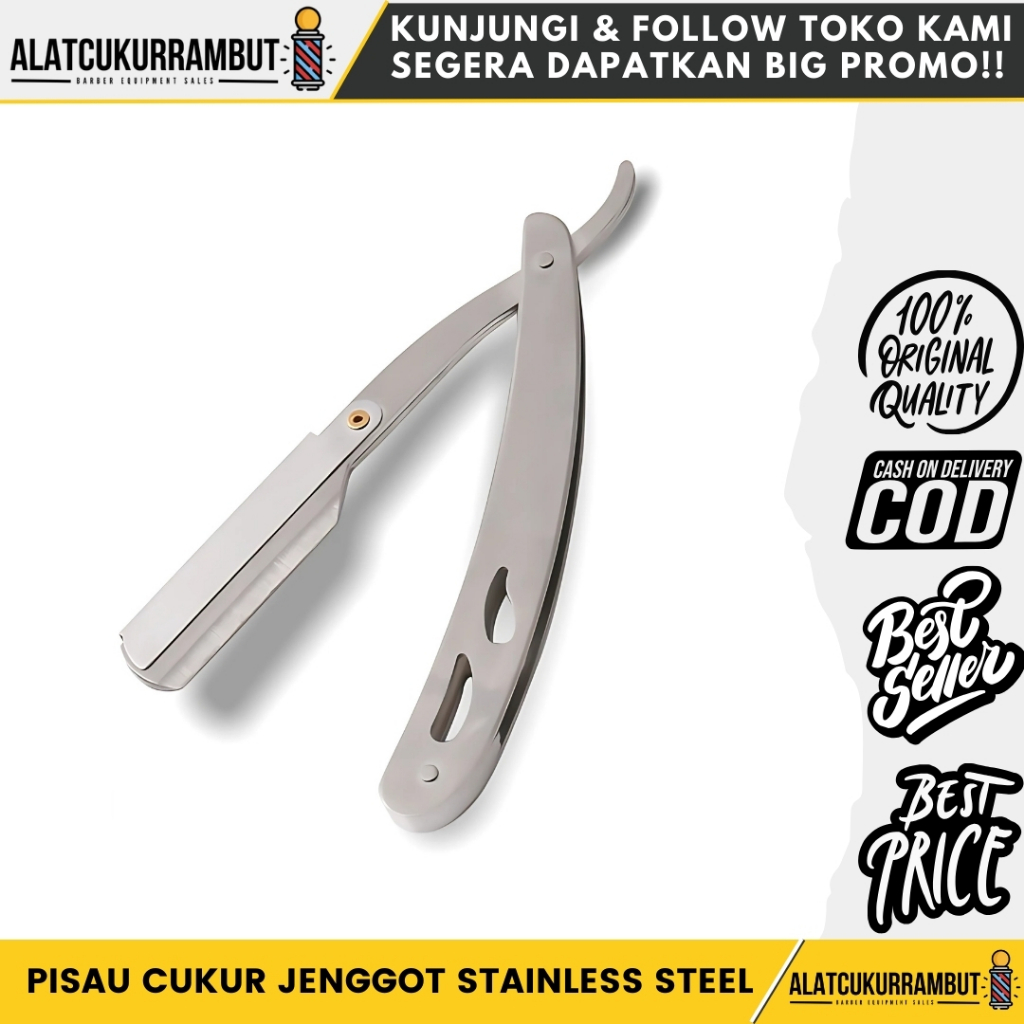 Jual Pisau Cukur Rambut Barber Pisau Cukur Jenggot Kumis Razor ...