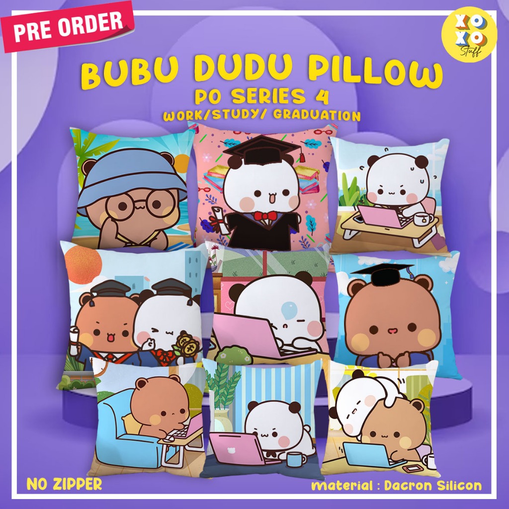 Jual PO - BANTAL SOFA BUBU DUDU SERIES 4 GRADUATION Custom Nama (PO max ...