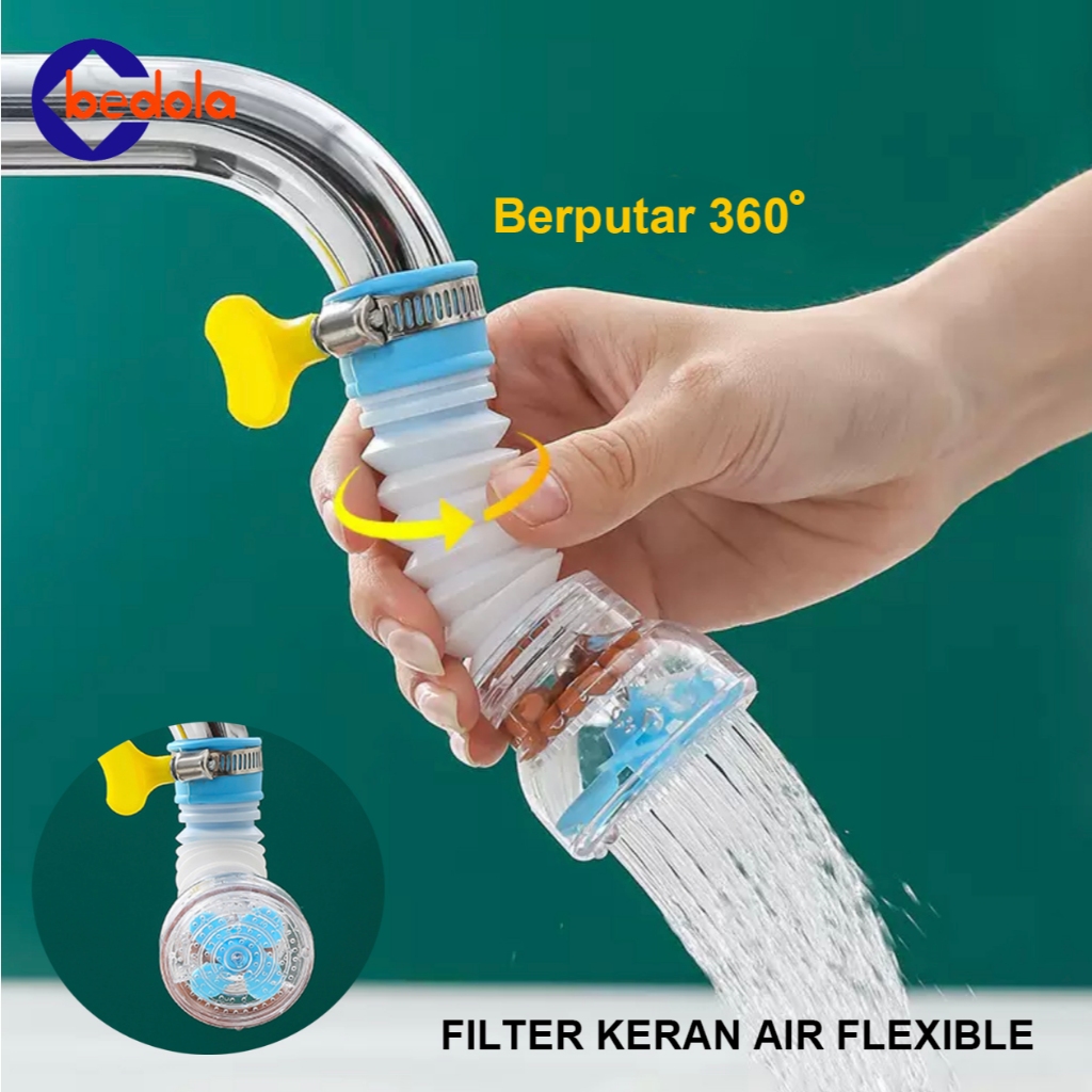 Jual Bedola sambungan kran wastafel flexibel filter air putar 360 ...