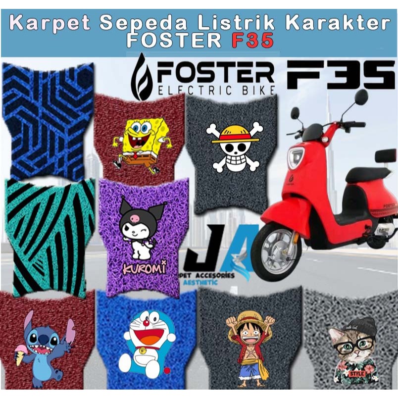 Jual Karpet Sepeda Motor Listrik FOSTER F35 Motif Karakter Custom Fit ...