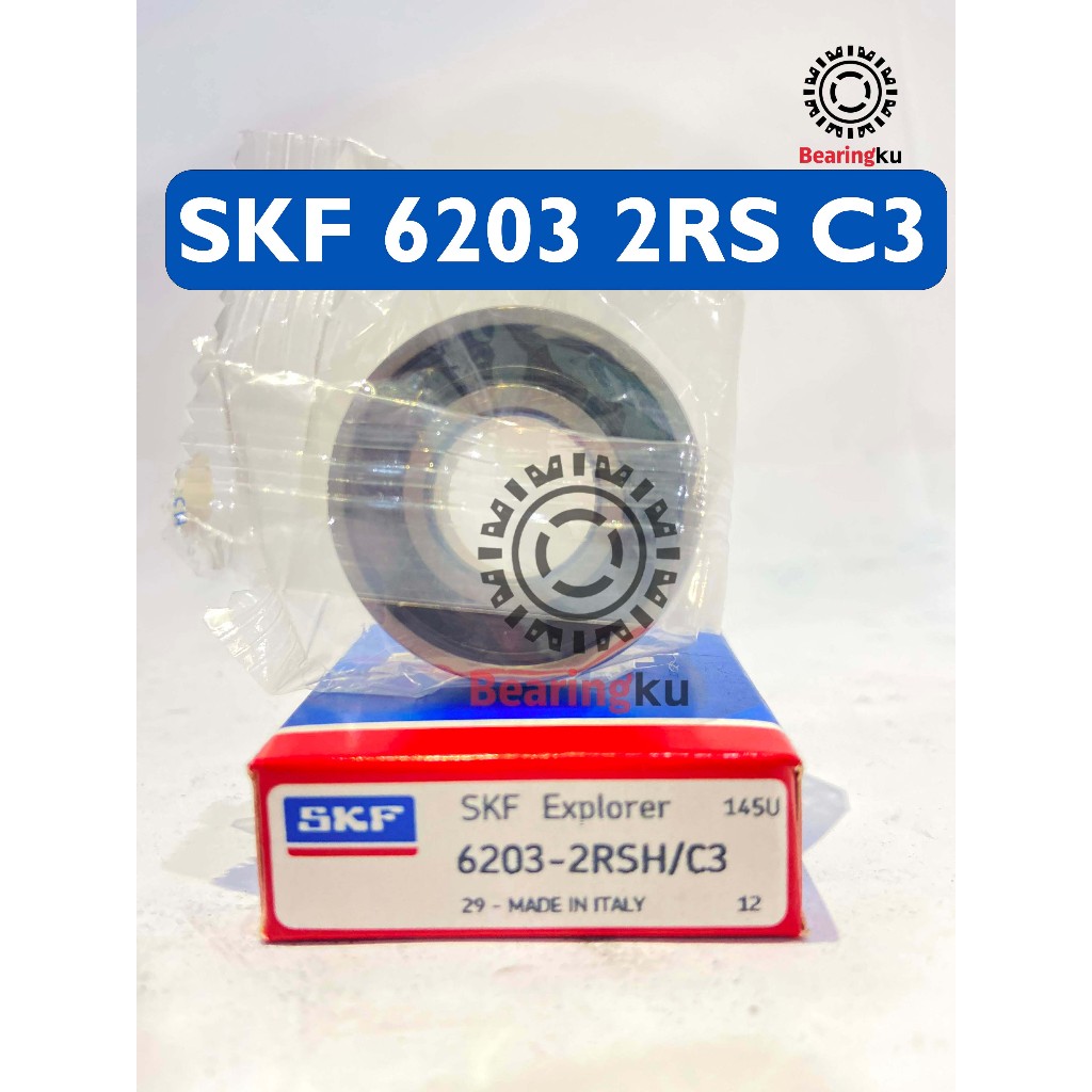 Jual Ball Bearing SKF 6203 2RSH/C3 6203 2RS C3 SKF Original 17x40x12 | Shopee Indonesia