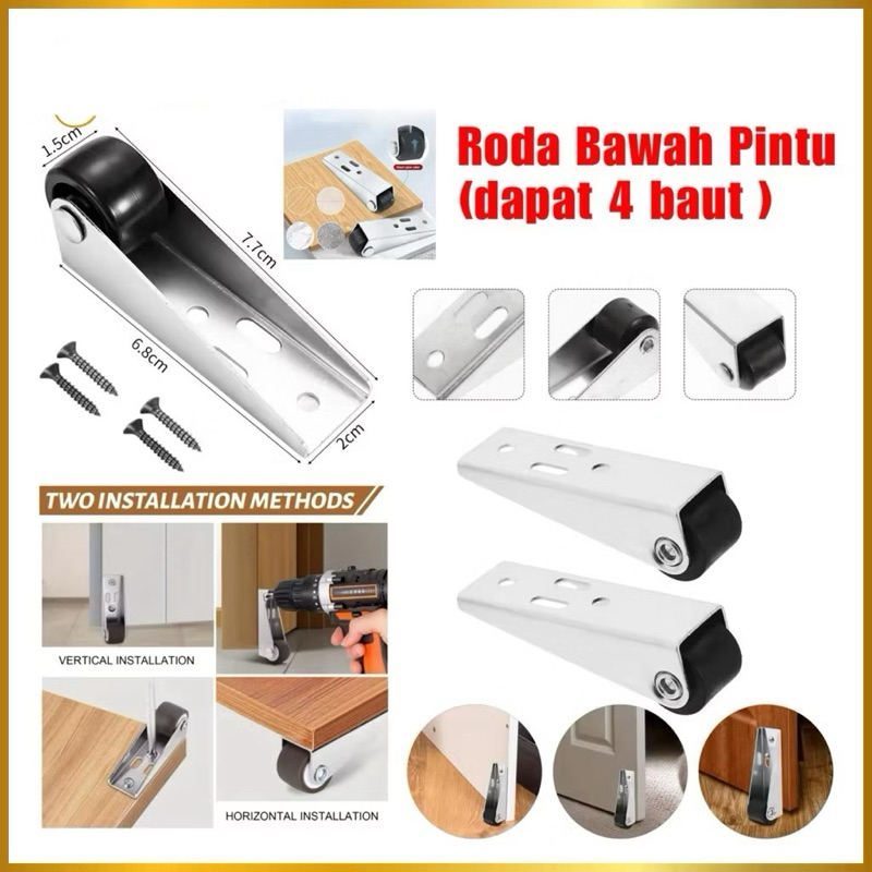 Jual Roda Bawah Pintu Sliding Roda Penopang Penahan Bawah Pintu Geser ...