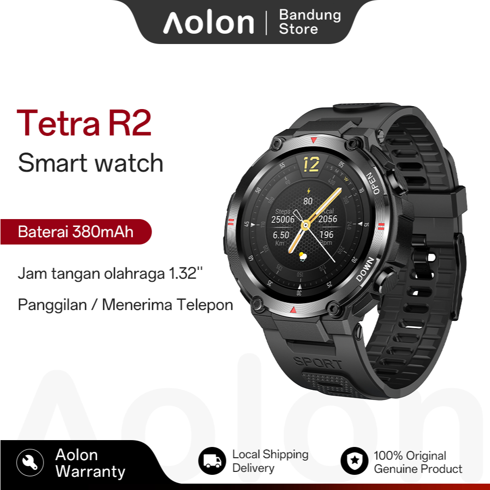Jual Aolon Tetra R2 Smart Watch Original Waterproof Ip68 Tracker ...