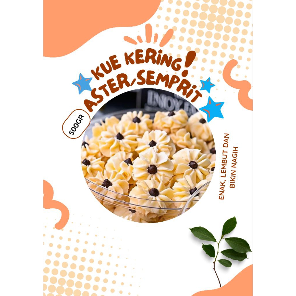 Jual Kue kering Aster/semprit premium 500gram/Toples snack food-cookies ...