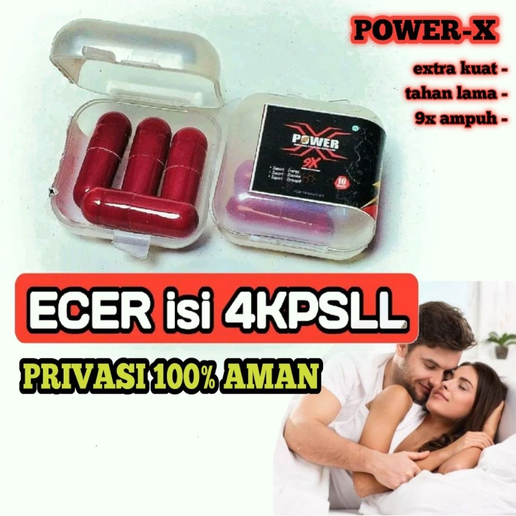 Jual ECER isi 4 kapsul PWRX - POWER X SUPLEMEN KEBUGARAN (ku4t-T4HAN ...