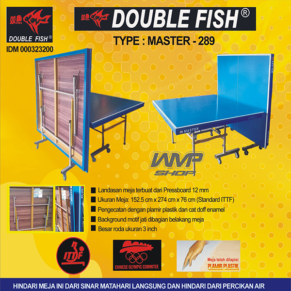 Jual Meja Pingpong Meja Tenis Meja Double Fish Type Master MS-289 | Shopee Indonesia