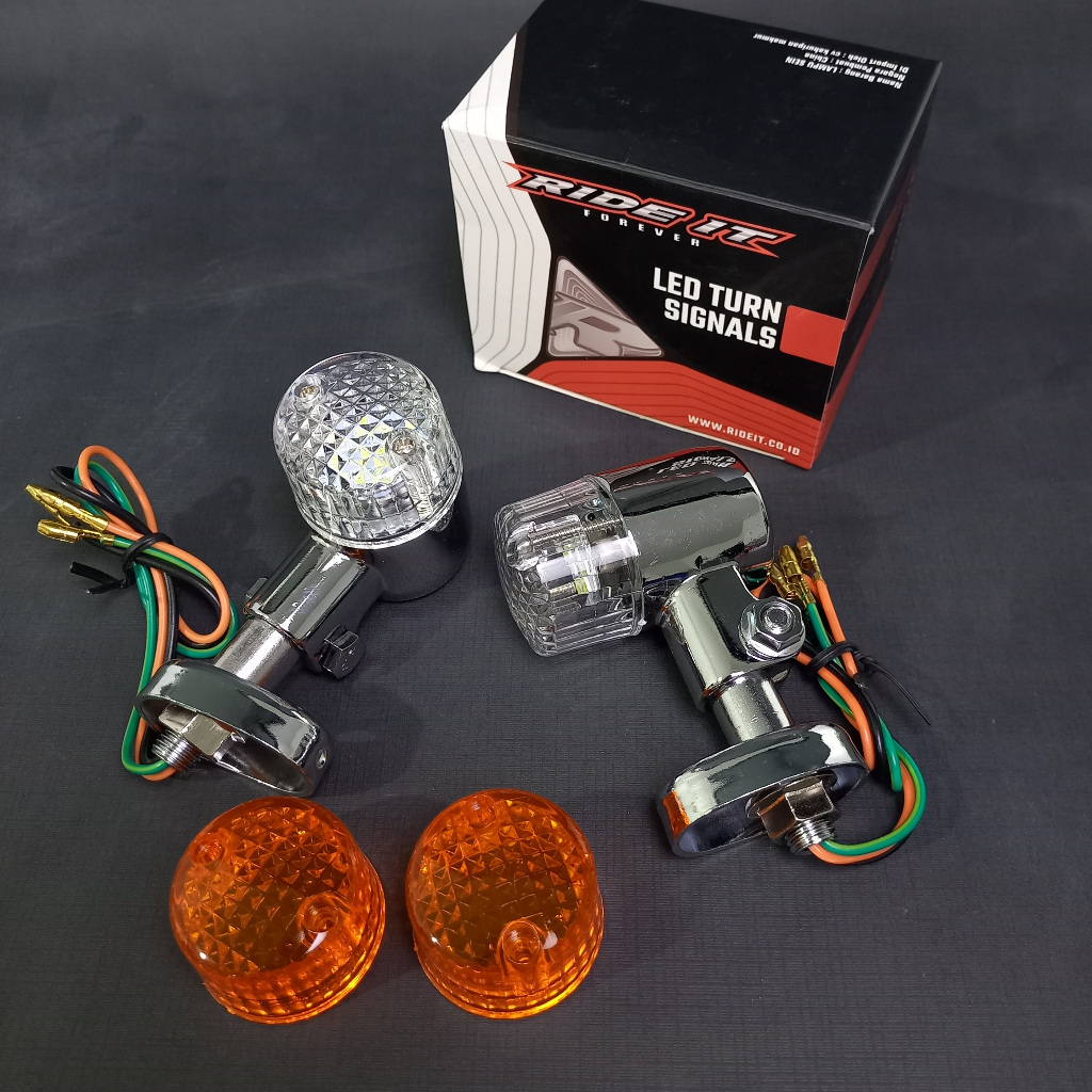 Jual Lampu Sein CB Besi Palu Bulat Smoke Reting CB Reteng GL Megapro ...